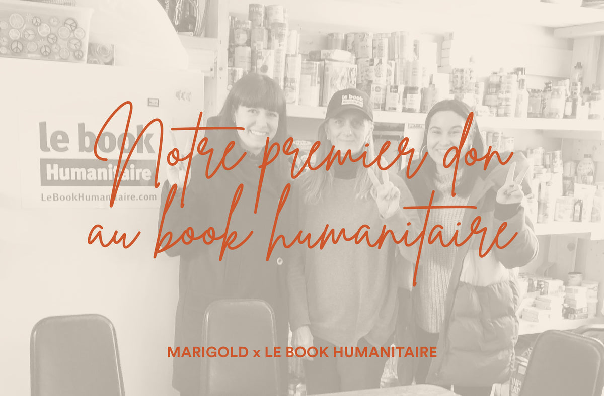 1st Donation to the Humanitarian Book - Quebec designer | Marigold Mtl ...