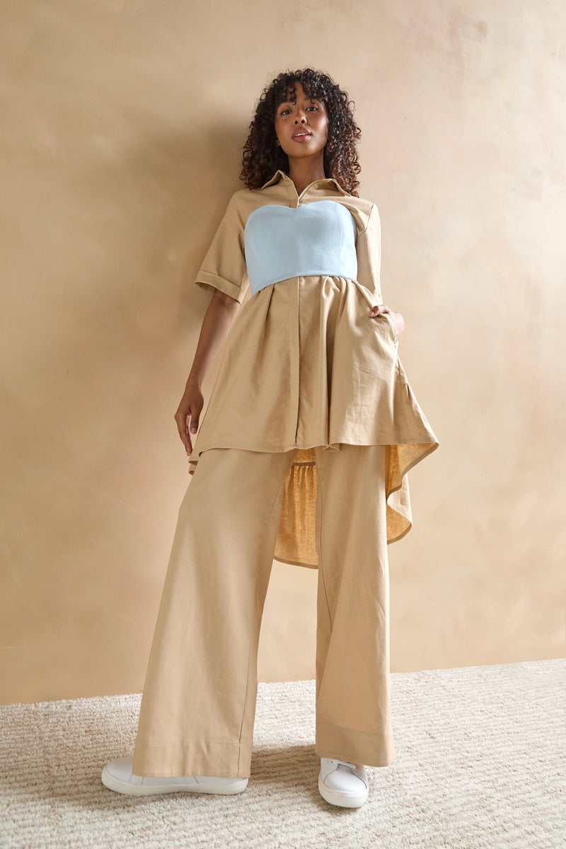 Dona II - Pantalon droit avec élastique – Marigold par Marilyne Baril